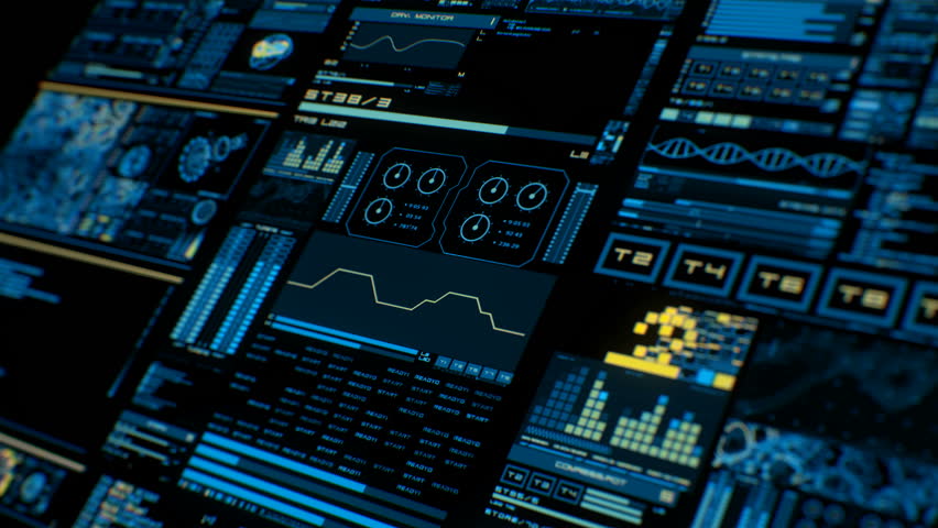 Abstract Animated Script Programming Code On Desktop Computer ...