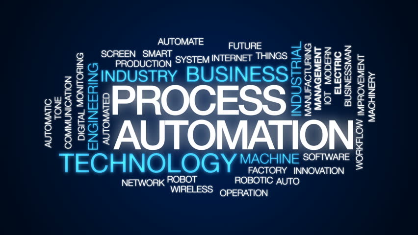 Process Automation Animated Word Cloud, Stock Footage Video (100% ...