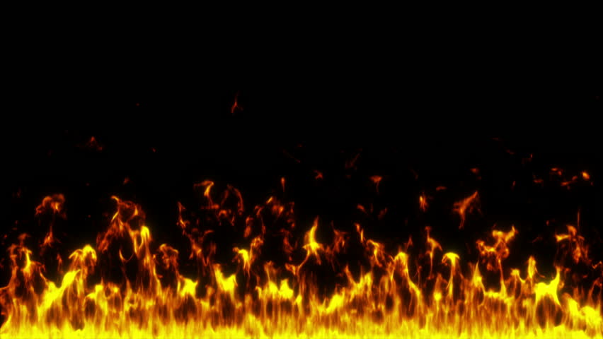 Flame Rises Up. Alpha Channel. Stock Footage Video (100% Royalty-free ...