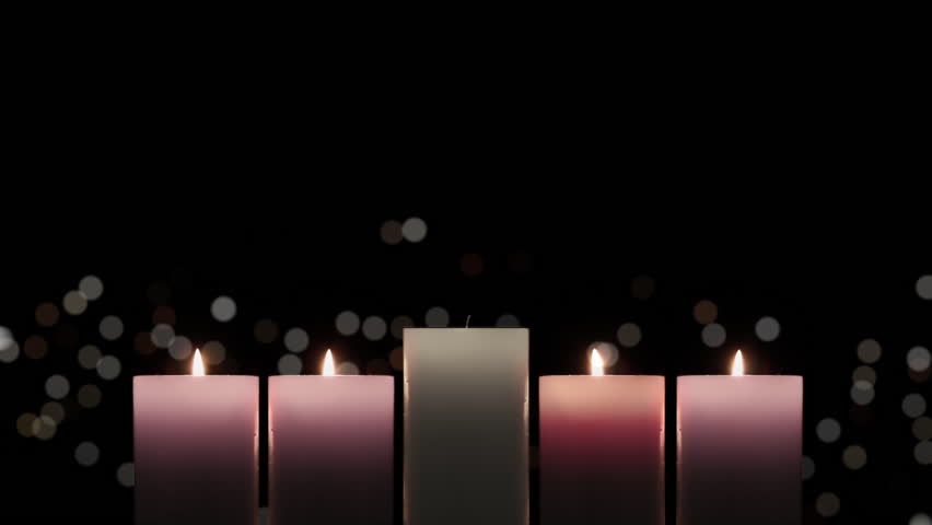 Advent Candles Looped Background Used Stock Footage Video (100% Royalty ...