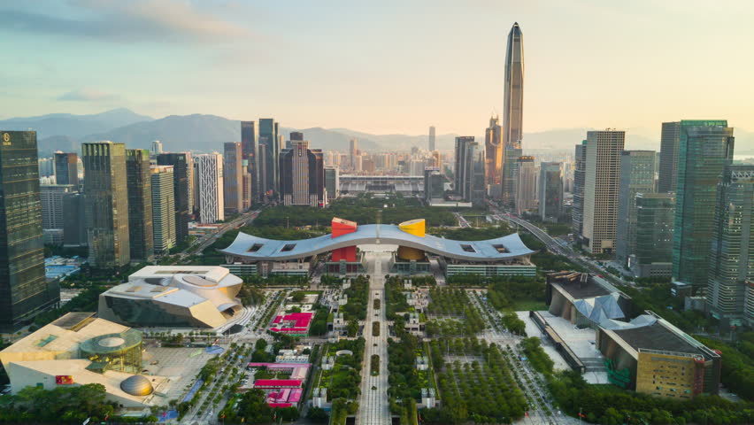 Shenzhen Aerial Scene, Fly Over, Shenzhen, China Stock Footage Video ...