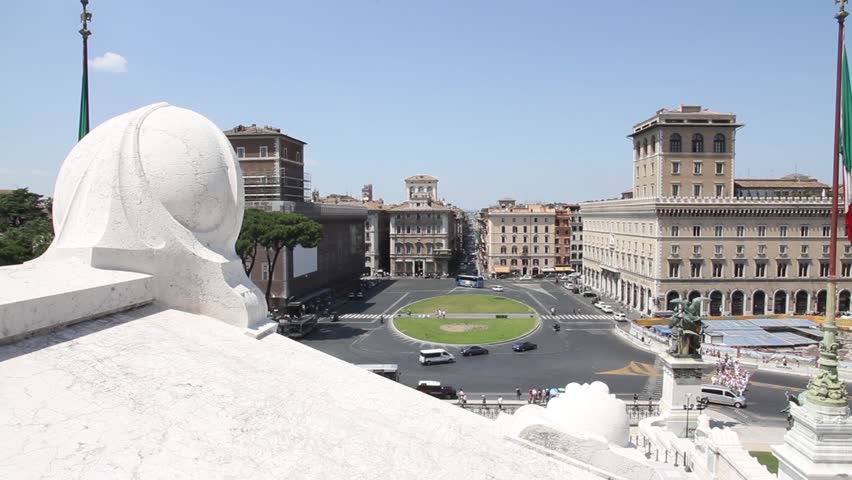 Vídeo stock de Rome, Italy. Venice Square. View (100% livre de direitos ...