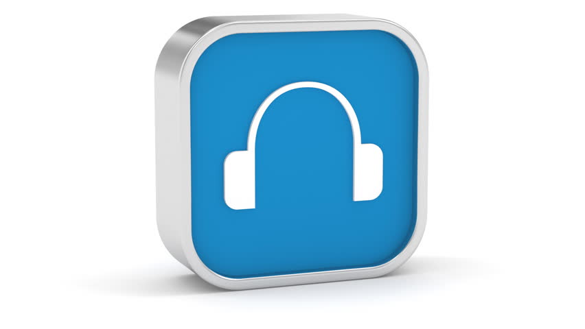 Dark Blue Headphone Sign On Stock Footage Video (100% Royalty-free ...