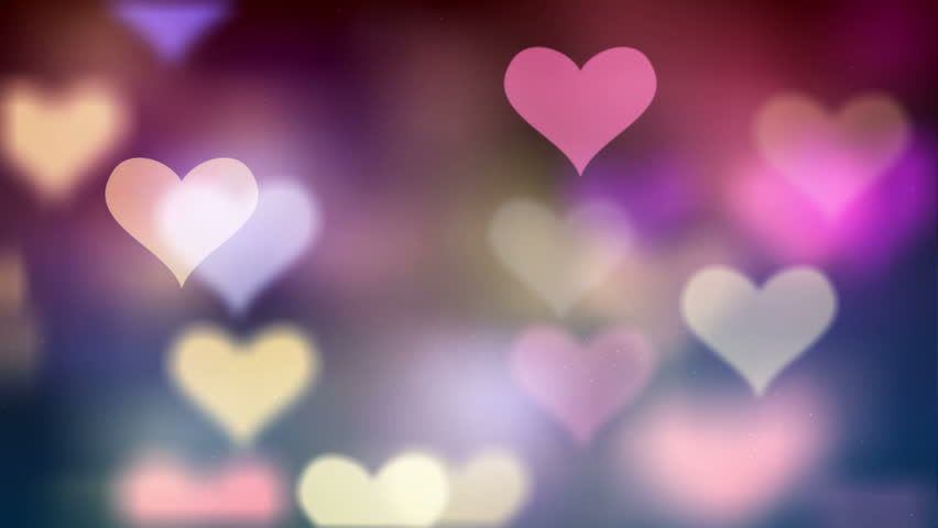 Loving Hearts Floating Loop. Computer Stock Footage Video (100% Royalty ...