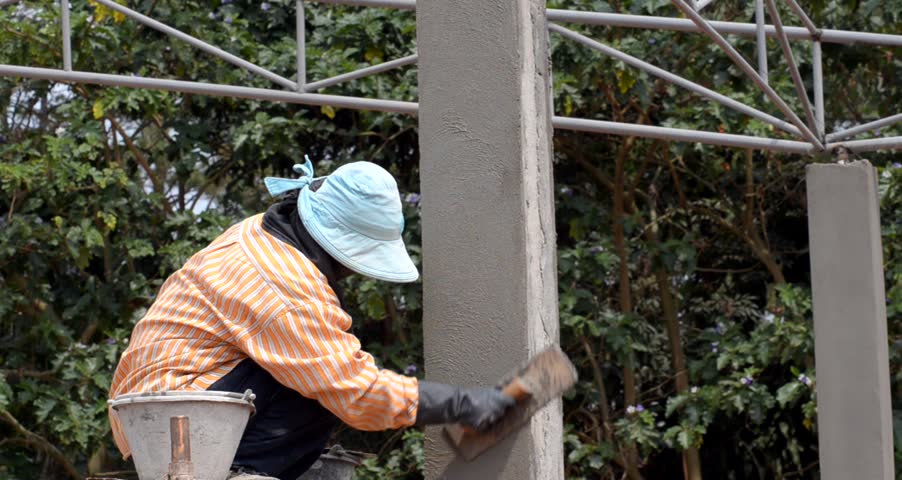 Woman Plastering Stock Footage Video (100% Royalty-free) 3471353 ...