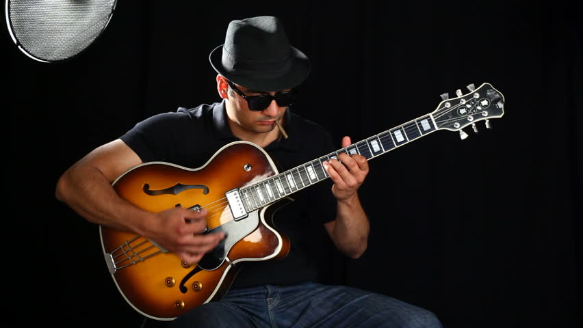 Jazz Guitarist Filmed In Studio Stock Footage Video 3497990 | Shutterstock