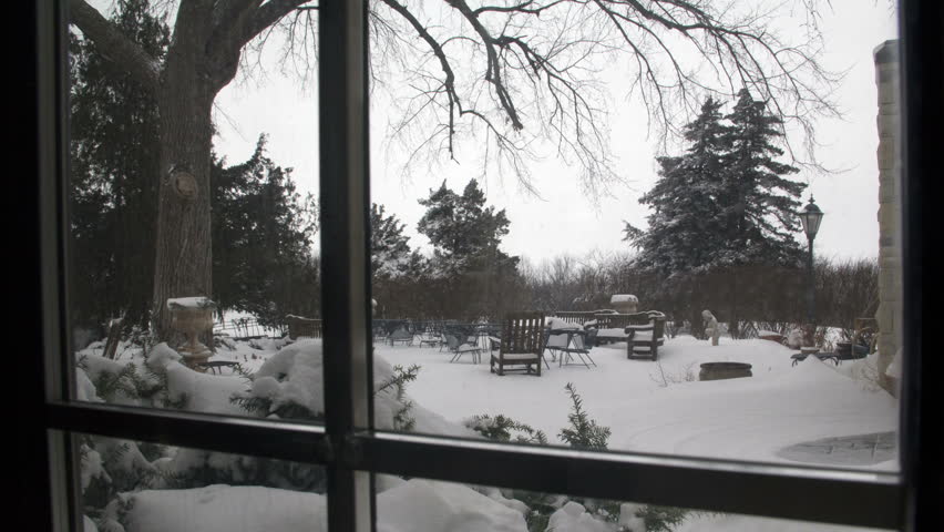 Storm Seen Through The Window, With Big Rain Drops, Hdv, 1080i Stock ...