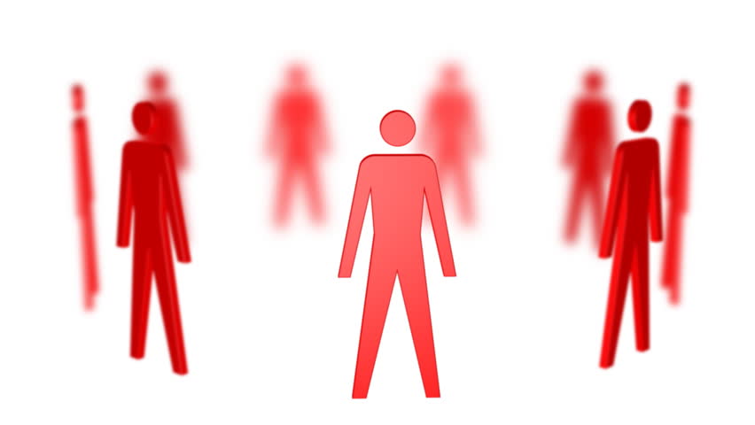 Stock video of ring of people. ring of stylized red | 3567773 ...