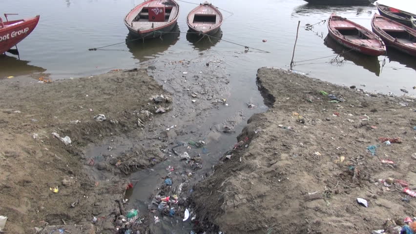 VARANASI, INDIA - 25 FEBRUARY 2015: View On River Ganges And Passing ...