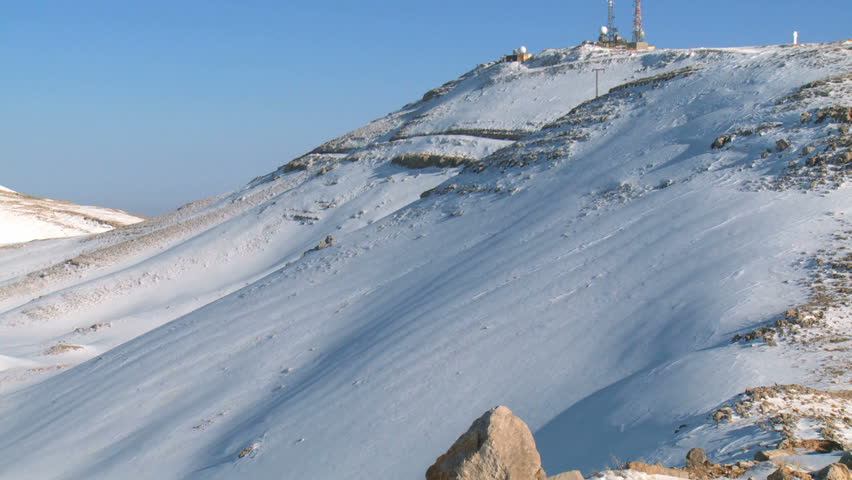 Stock video of israeli outposts covered with snow near | 3625283 ...