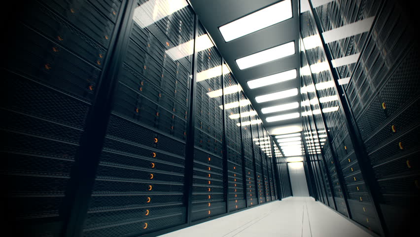 Animation Presenting Data Servers While Working. LED Lights Are Flashing. Video Can Represent ...