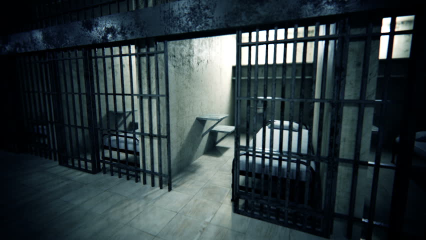 Prison Cells. Black White Verison. Looped Animation Stock Footage Video ...