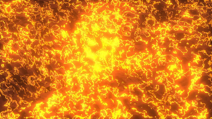 Lava Top View. Video Is In Loop. It Can Be Used In Background. Stock ...