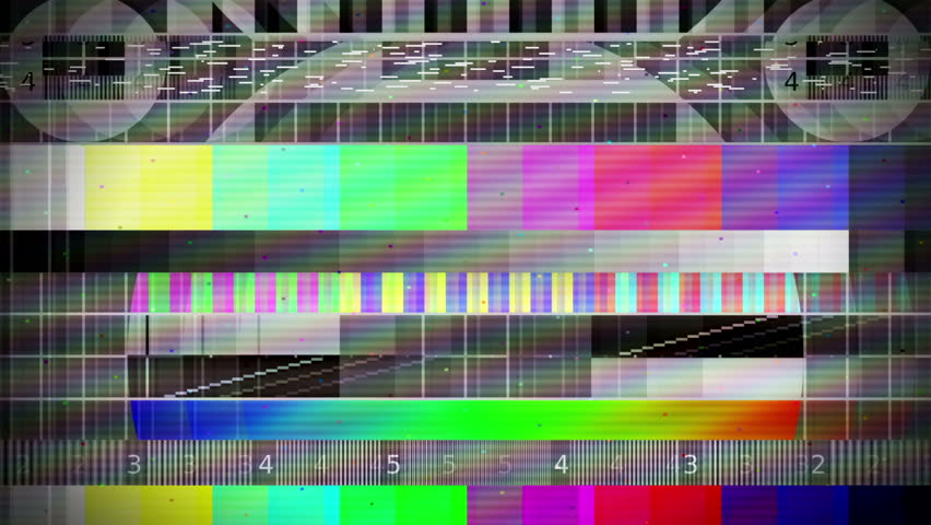 A Flickering, Analog TV Signal With Bad Interference, Static, And Color ...