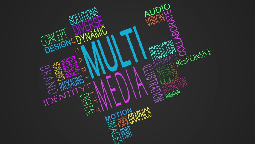 Graphic Design Buzzwords Montage On Black Background Séquences vidéo ...