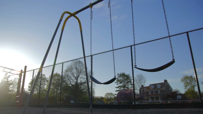Wide of Two Swings On Stock Footage Video (100% Royalty-free) 3829733 ...