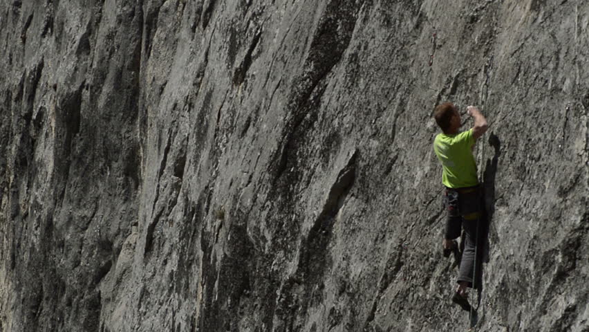Rock Climbing Fall Off Difficult Stock Footage Video (100% Royalty-free ...