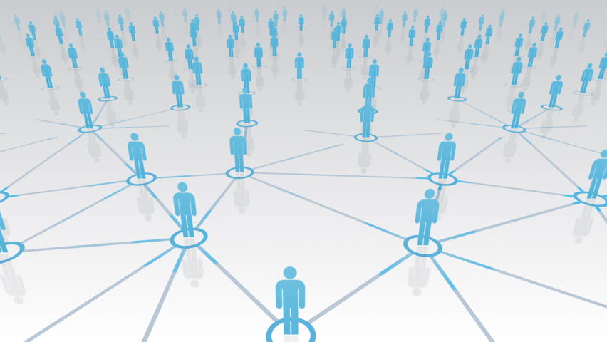 Social Networking Concept. Animated Model Of Social Networking From ...