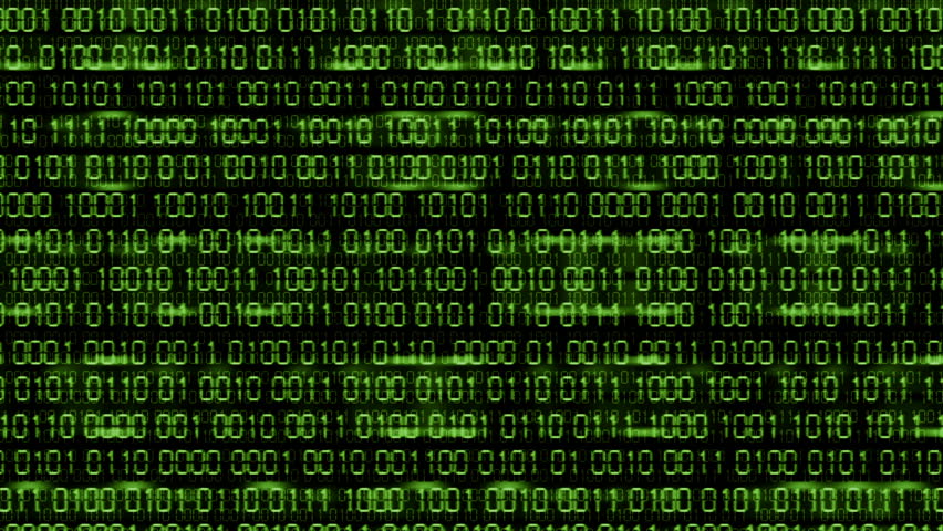 Binary Code. Frame Full Of Changing Ones And Zeros. Loops. Stock ...