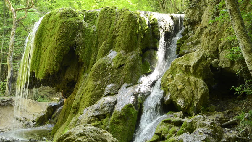 Man Doing Sitting Meditation At Waterfall In The Tropics Stock Footage ...
