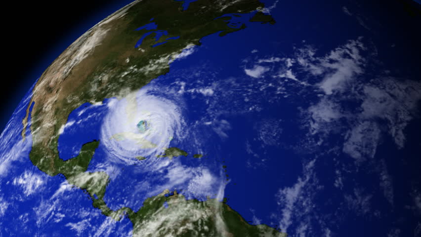 Large Cloud Hurricane Animation, Satellite Perspective. Stock Footage ...