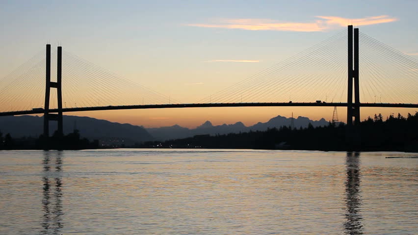 Morning Traffic, Alex Fraser Bridge, BC. The Alex Fraser Bridge, Just ...