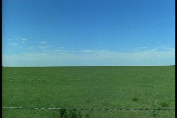 Flat Grassy Plain and Big Stock Footage Video (100% Royalty-free ...