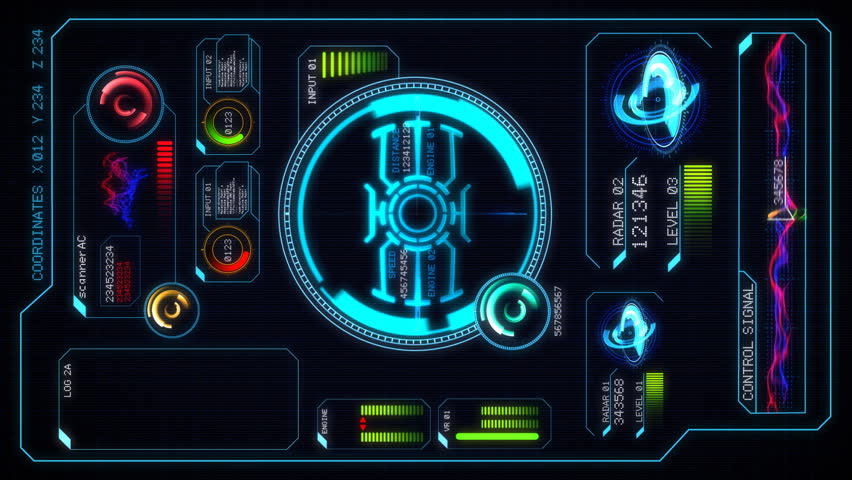 Futuristic Alarm Control Keypad. Entering Correct Access Code On Alarm ...