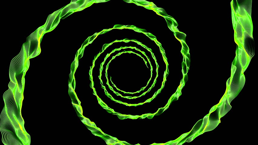Spiral Green Energy Loop Stock Footage Video (100% Royalty-free ...