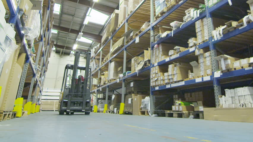 Loaders Transport Container With Paintwork On Warehouse Of Paint And ...