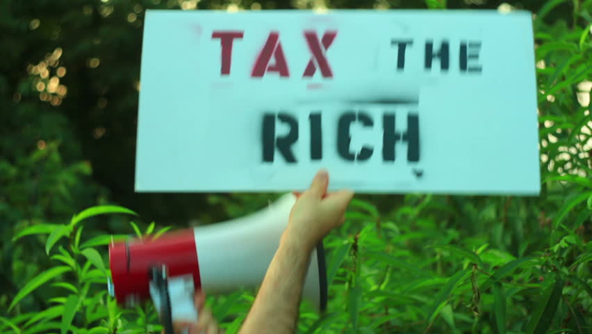 Stock video of tax the rich protest sign | 4505243 | Shutterstock