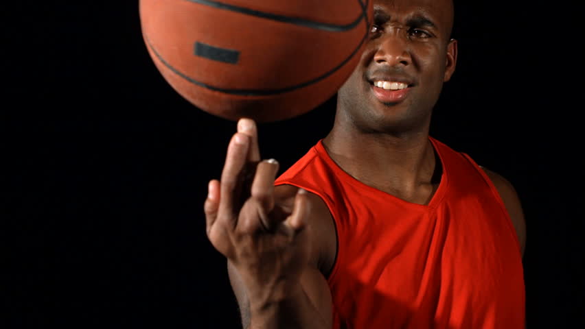 Cinemagraph - Basketball Player Spins Ball On Finger, Slow Motion ...