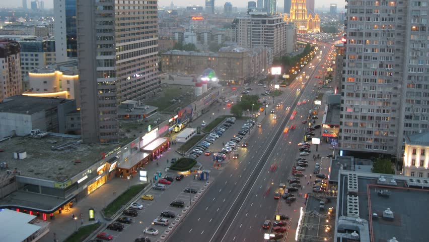 City Traffic On Big Street Stock Footage Video (100% Royalty-free ...