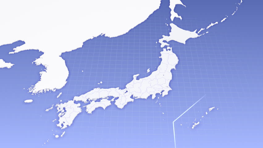 Japan Map Image Cg Background. Stock Footage Video (100% Royalty-free ...