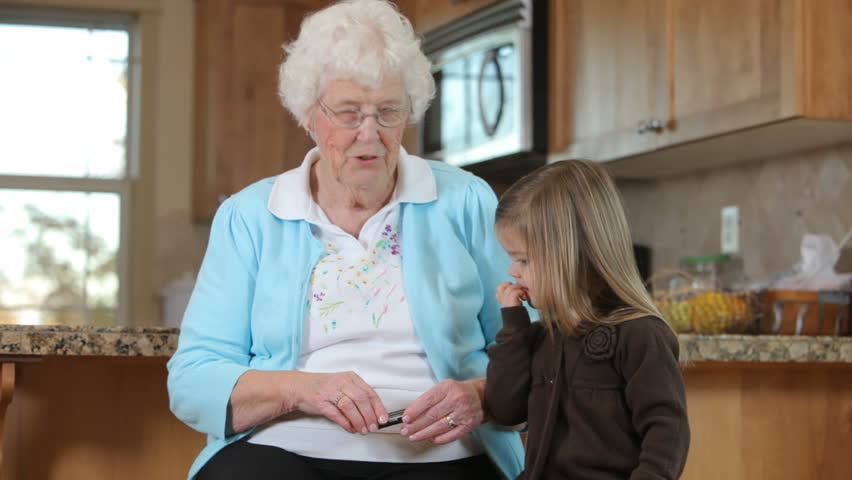 Retired Active Senior People, Old Man Reading Paper With Elderly Wife ...