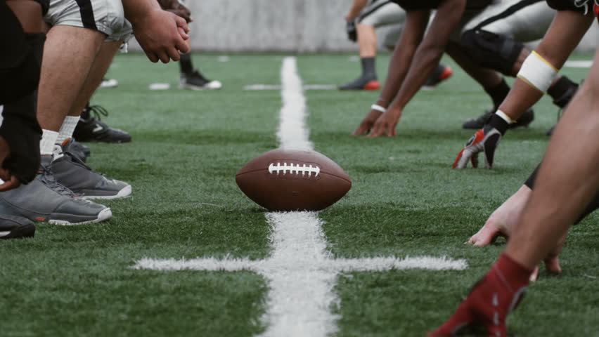 Video stock a tema Opposing Football Teams Line up (100% royalty free ...