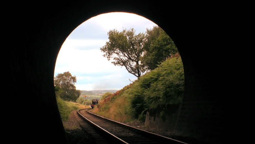 Steam Train Entering Tunnel Stock Footage Video (100% Royalty-free ...