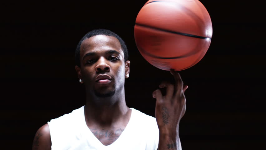 Cinemagraph - Basketball Player Spins Ball On Finger, Slow Motion ...