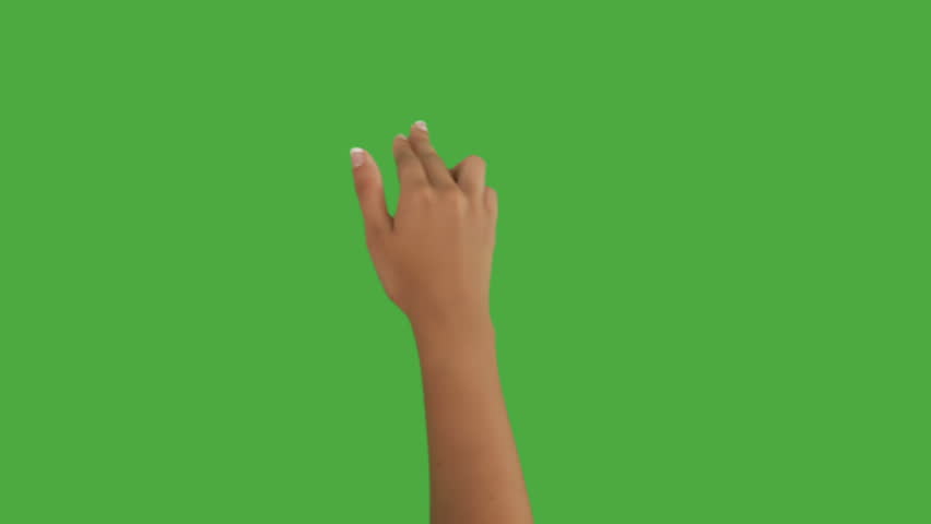 Green Screen Hand Gestures On A Touchscreen (4:2:2, 30P, Full-HD, MXF ...