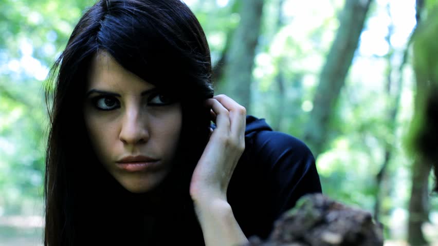 Cute Vampire Goth Nerd Girl With Glasses Reaches For Veil. A Cute ...