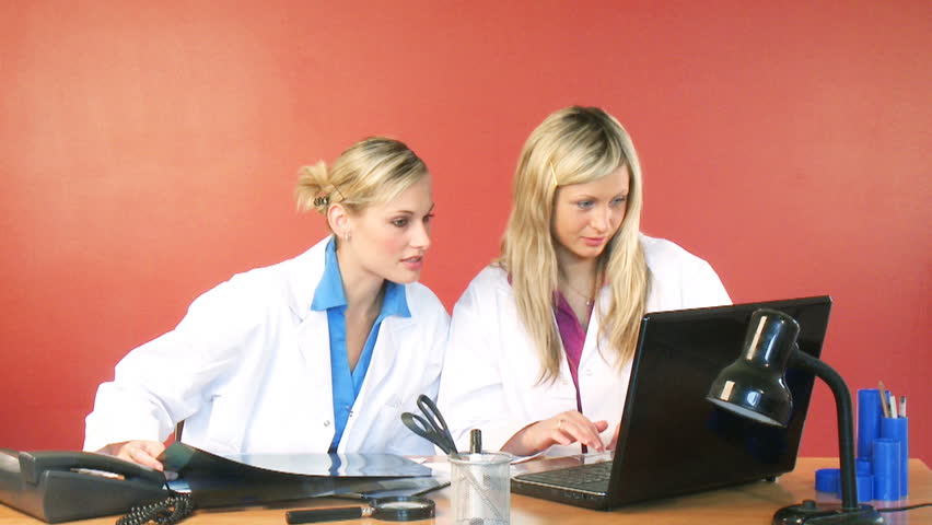 Two Nurses Woman Working Together Stock Footage Video (100% Royalty ...