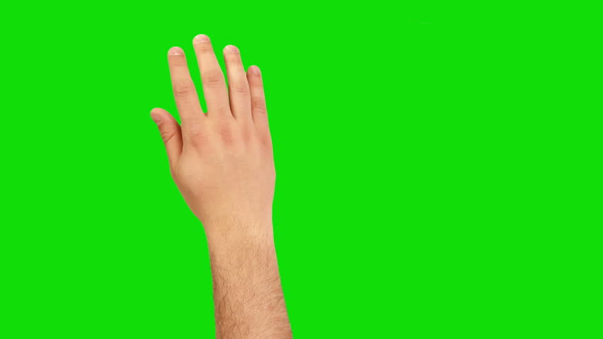 Green Screen Hand Gestures On A Touchscreen (4:2:2, 30P, Full-HD, MXF ...