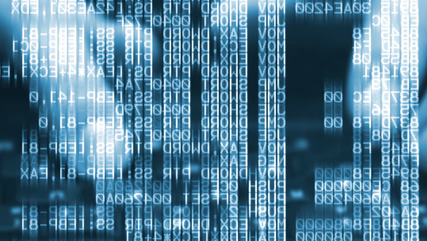 Animated Background Of Moving Binary Code Numbers You Can Find Loop Point In The Middle Of Clip