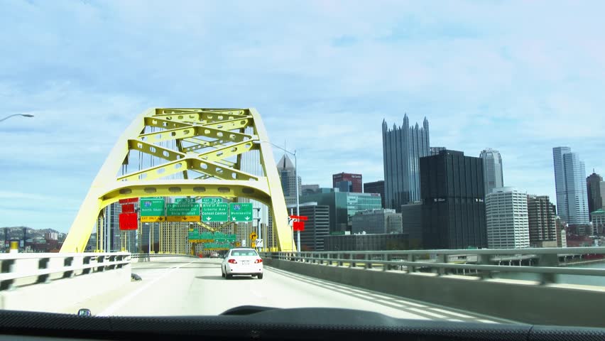 Traffic Flows Over The Fort Pitt Bridge In Pittsburgh, Pennsylvania. In ...