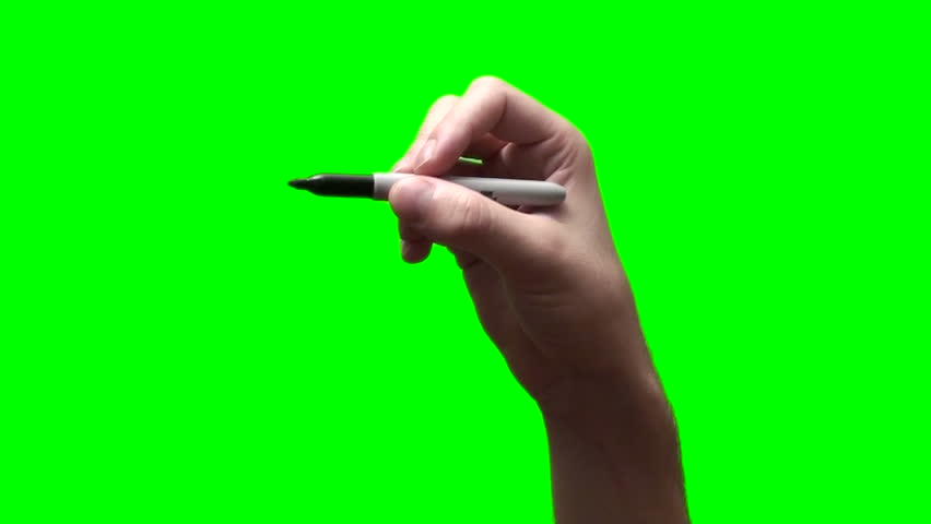Writing with Pen - Green Stock Footage Video (100% Royalty-free) 536563 ...