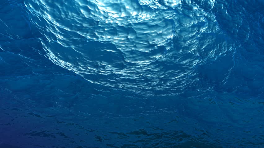 4K! High Quality Looping Animation Of Ocean Waves From Underwater ...