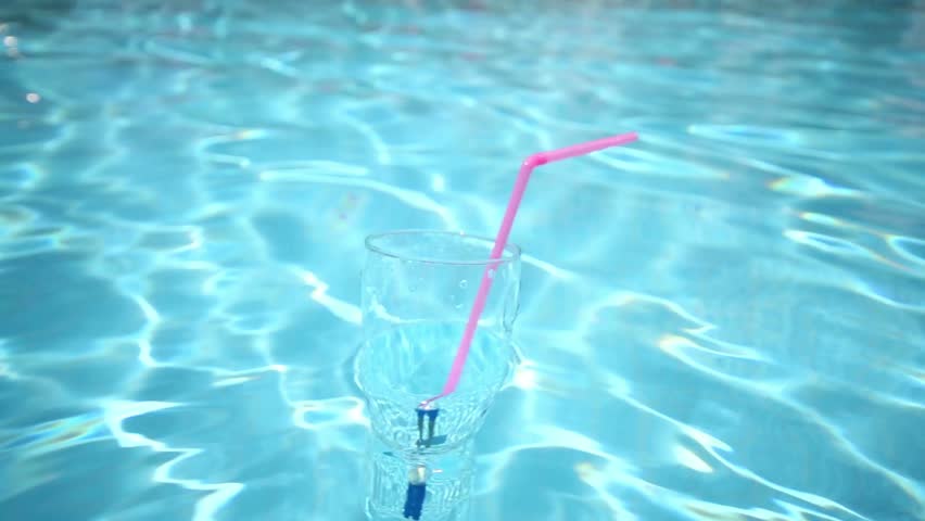 Glass with Soda Straw Floats Stock Footage Video (100% Royalty-free ...