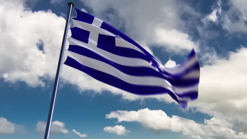 Greece Flag, HQ Animated On An Epic Background, Neutral Stock Footage ...