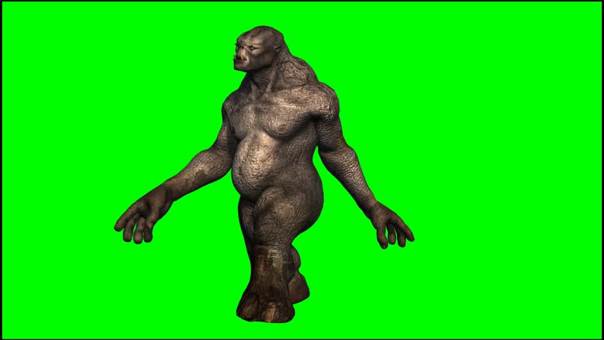 Troll Mystical Creature Angry Walk - Seperated On Green Screen Stock Footage Video 5434358 ...