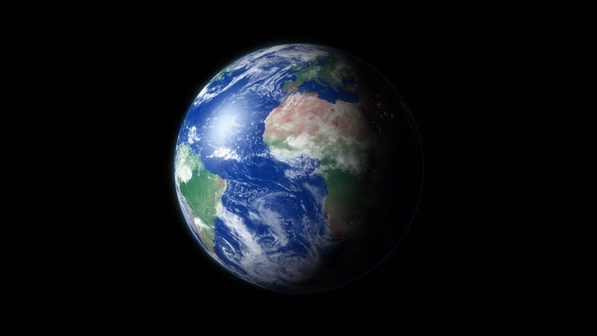 Earth Rotating, The World Spinning, Full Rotation, Loop Stock Footage ...
